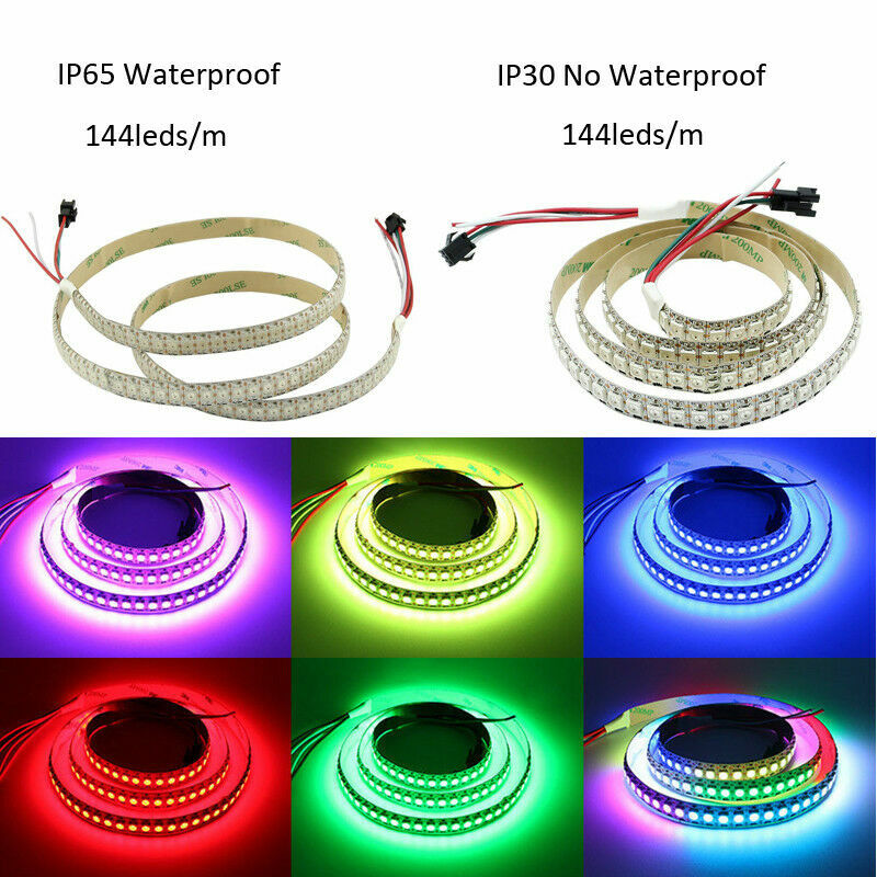 WS2812B 5V 5050 RGB LED Strip 1-5M 30 60 144 150 300 Leds Individual ...