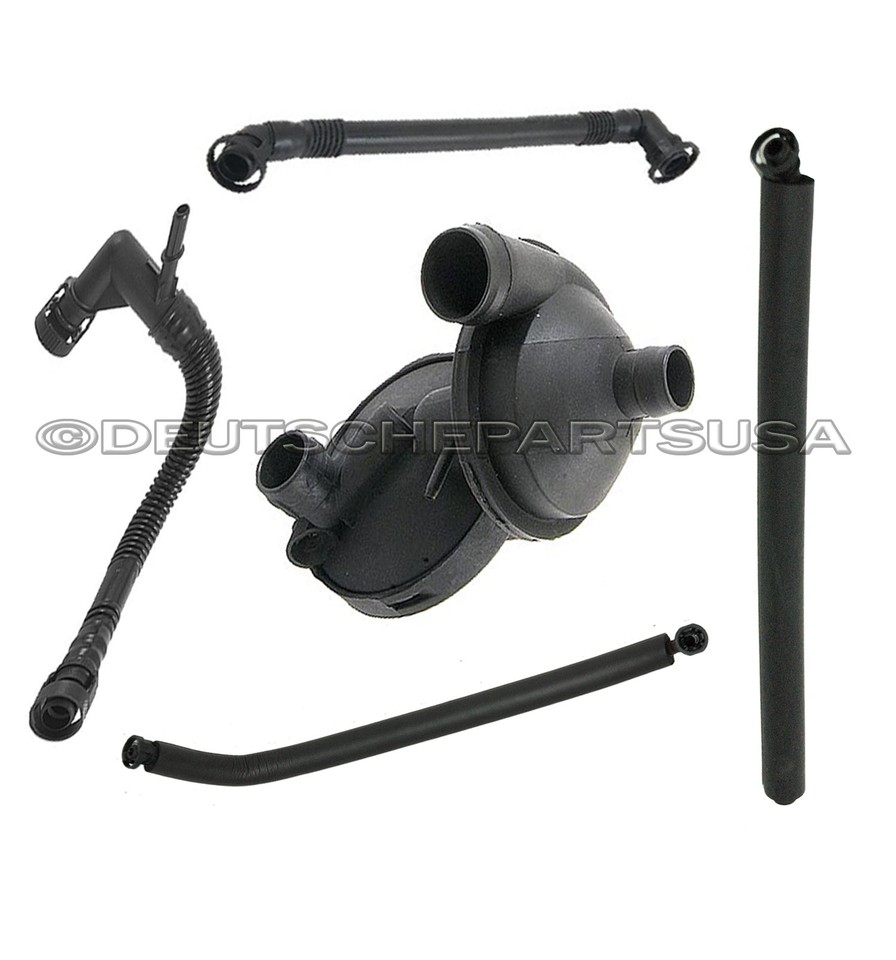 PCV CRANKCASE VENT VALVE 11617501566 + 4 BREATHER HOSE - 5 Pc Kit for ...