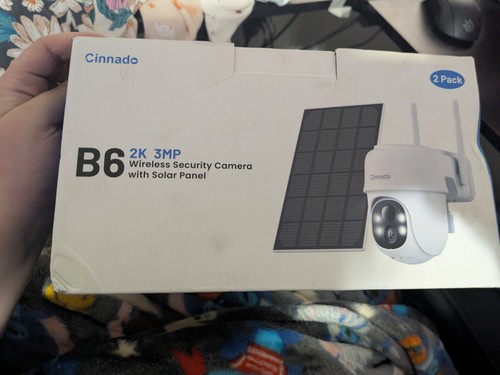 Cinnado B6 2K 3MP Wireless Security Camera with Solar Panel (2-Pack ...