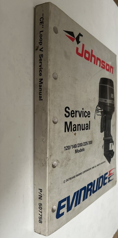1989 OEM Johnson Evinrude 507758 Service Manual 120 140 200 225 300 ...
