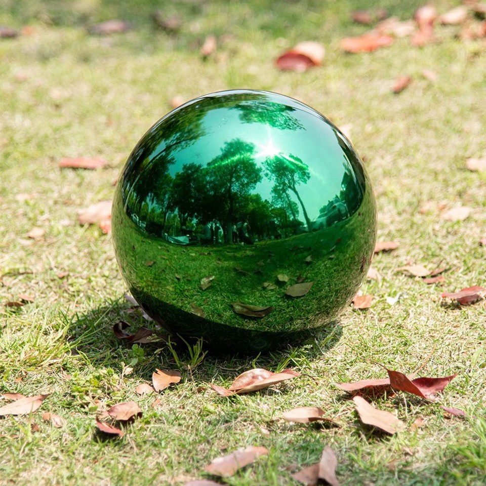 Garden Reflection Ball Decorative Metal Mirror Decoration Sphere | eBay ...