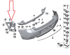 NEW BMW 1 F21 REAR BUMPER LEFT BRACKET 51127240955 7240955 2014 OEM | eBay