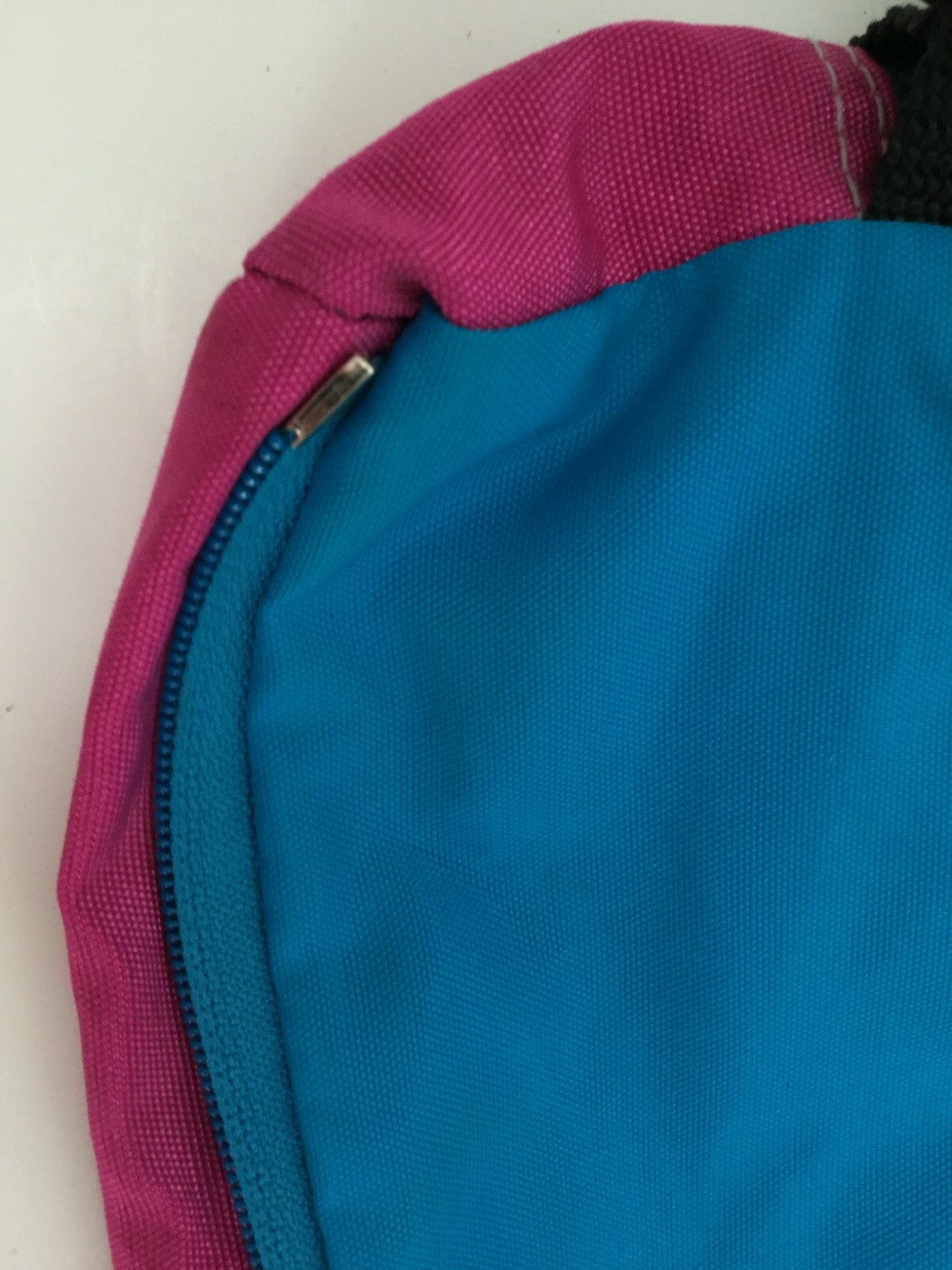 Vintage 90s Fanny Pack Waist Hiking Bag Magenta Pink Blue Color Block ...