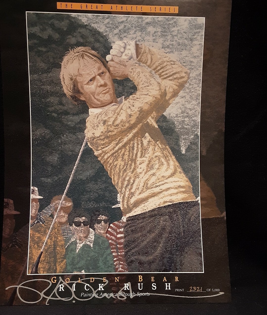 Jack Nicklaus By Rick Rush Art "Golden Bear" Print Limited Edition | eBay