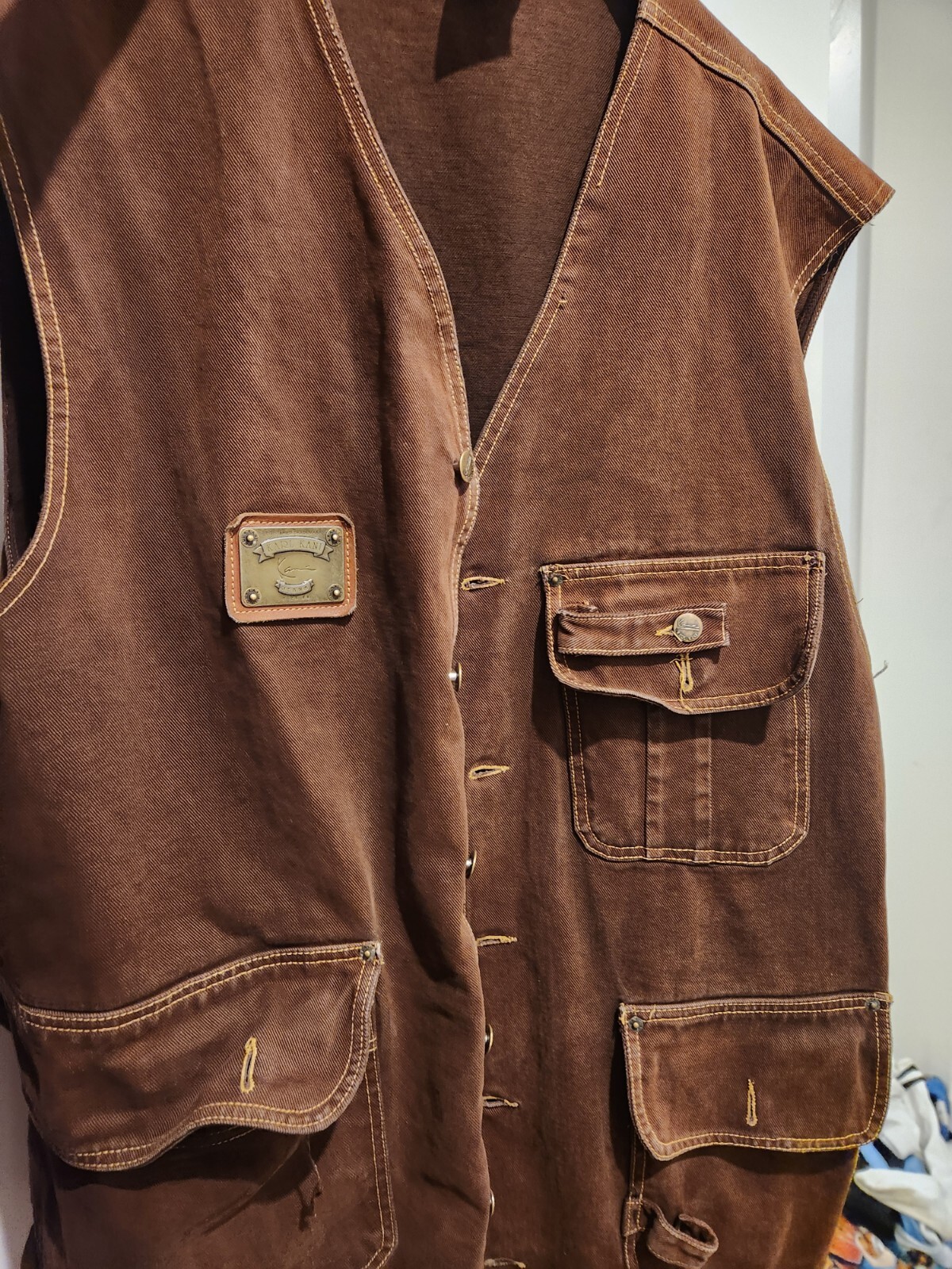 Karl Kani Vest Brown 2pac Vintage Karl Kani Vest Brow… - Gem