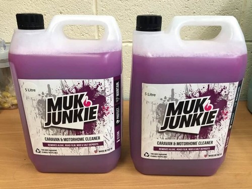 2 x 5 litre Muk Junkie Touring Caravan Cleaner Removes Algae Wash free ...