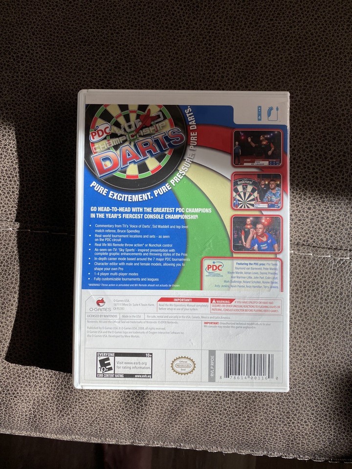 PDC World Championship Darts (Nintendo Wii, 2009) 878614001160| eBay