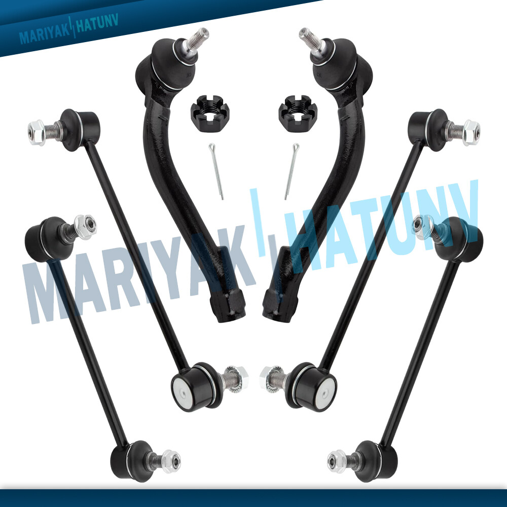 6PCS Front & Rear Sway Bar Links Outer Tie Rods For 2007-2010 Kia ...