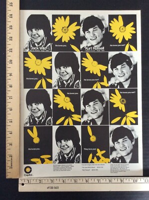 Rare Original VTG Jack Wild Kurt Russell Capitol Poster Style Music Ad ...