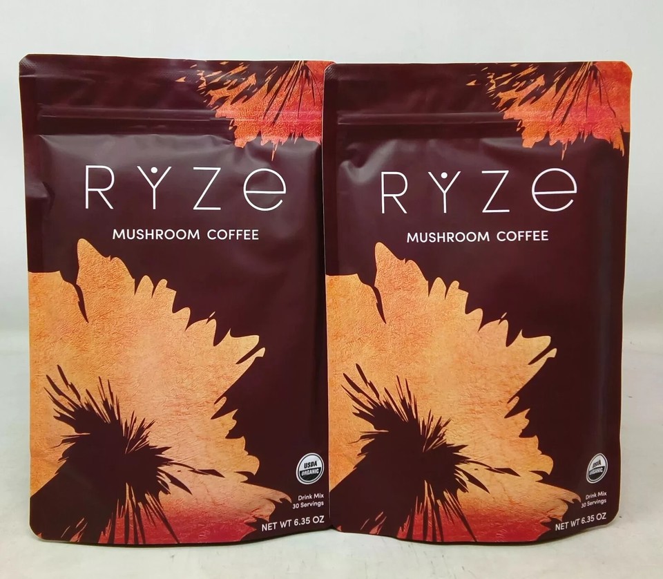RYZE Mushroom Coffee 6.35oz, 30 Servings - Organic, Vegan - BB: 8/2026 ...