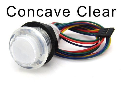 Goldleaf Arcade Push Buttons - RGB LED Illuminated in Clear, Milky ...