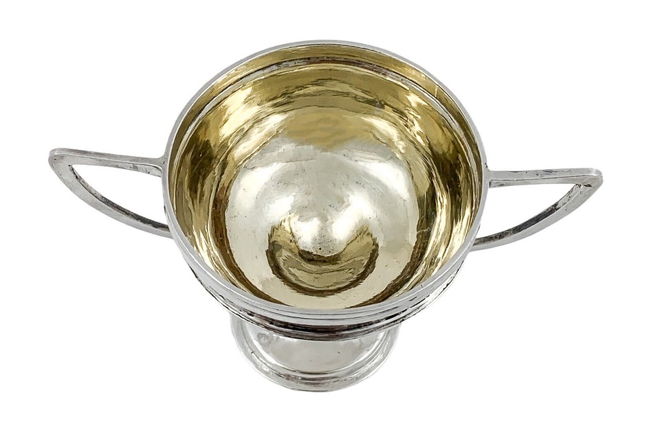 Wang Hing Chinese export gilded solid silver salt cellars miniature ...
