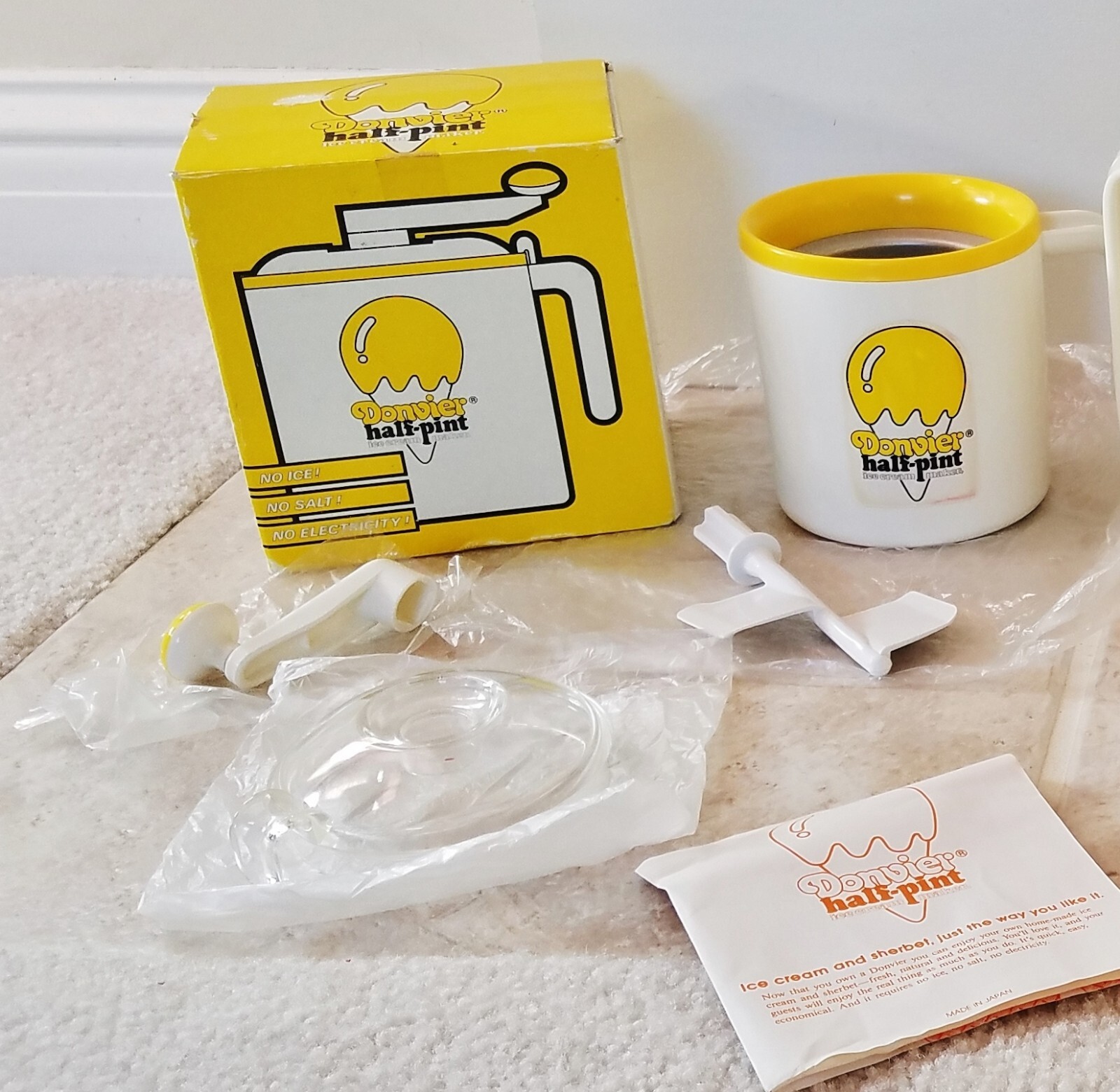 Vintage Donvier Chillfast Manual Ice Cream Makers 1/2 Pint | eBay