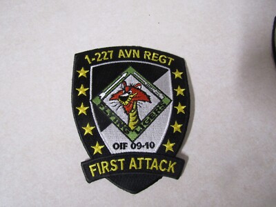 MILITARY PATCH SEW ON 1-227 AVIATION REGIMENT FIRST ATTACK FLYING ...