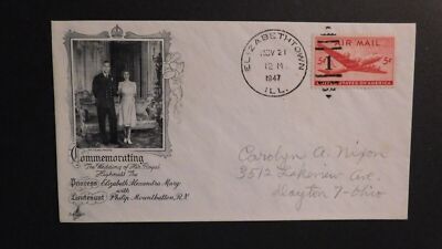 1947 British Queen Elizabeth Wedding Commemoration Elizabethtown IL ...