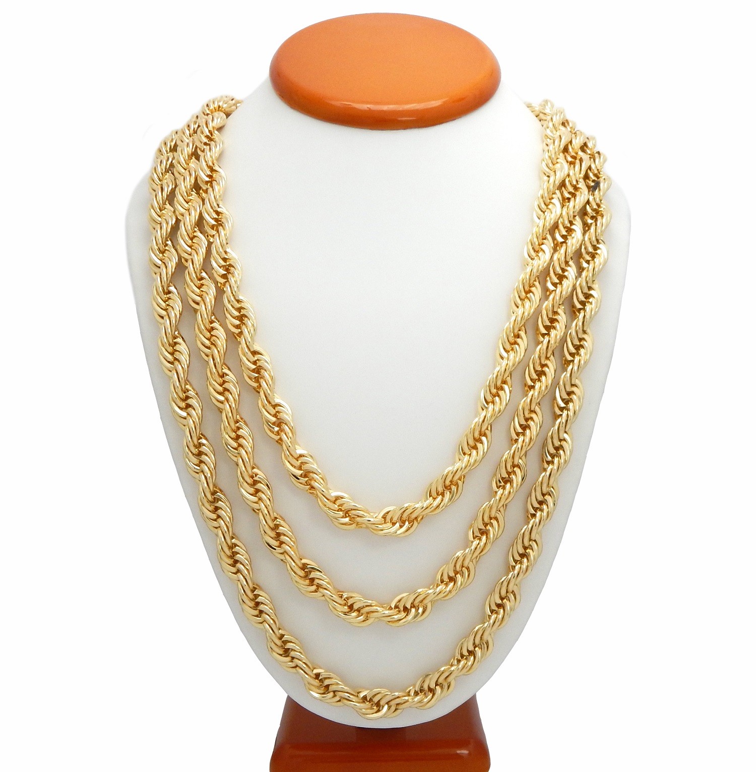 Men's Hip Hop Hollow 10mm 24" 30" 36" Rope Chain Necklace | eBay