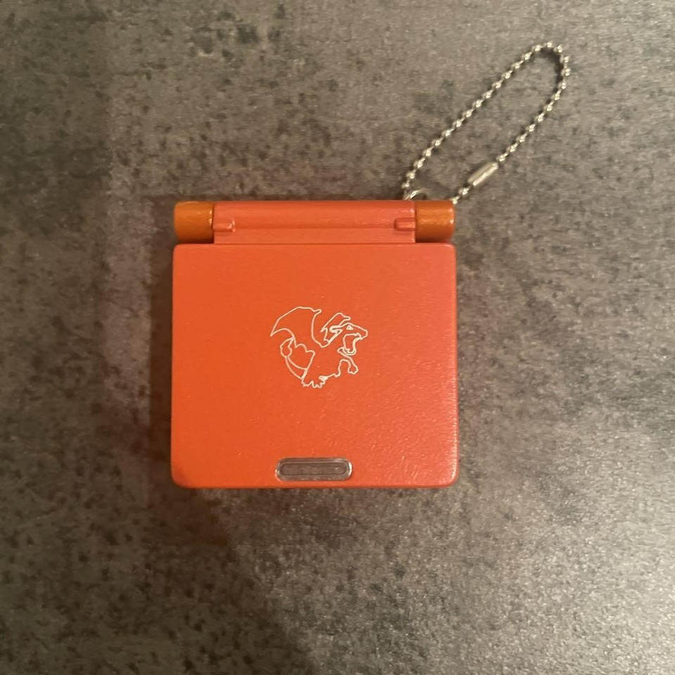 Nintendo Game Boy Advance SP Keychain Charizard Design Orange Japan ...