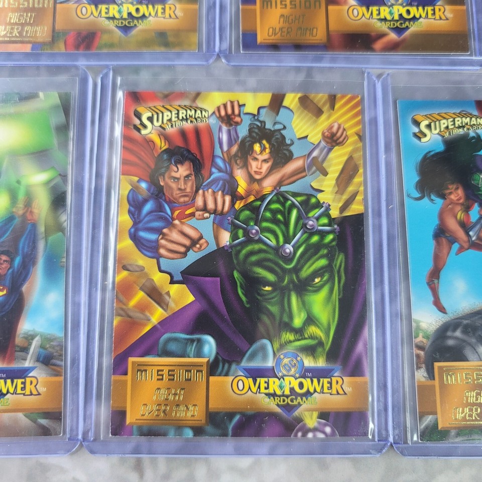 1995 DC Overpower Card Game Mission Might Over Mind Cards Complete Set ...