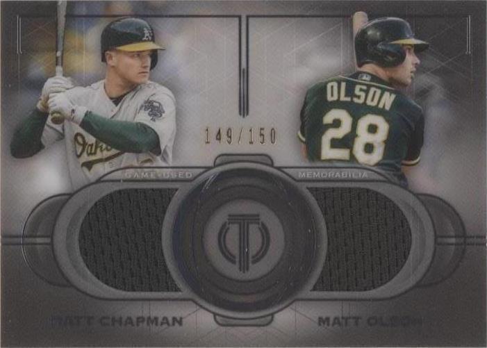2019 Topps Tribute - Dual Records Matt Olson, Matt Chapman #DR-CO /150 ...