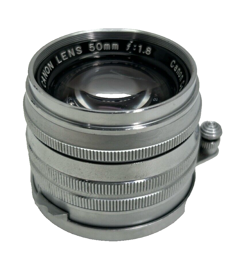 Canon Camera Co. Canon Lens 50mm Vintage Chrome f/1.8 Japan Canon Camera Co. Canon Lens 50mm Vintage Chrome f/1.8 Japan