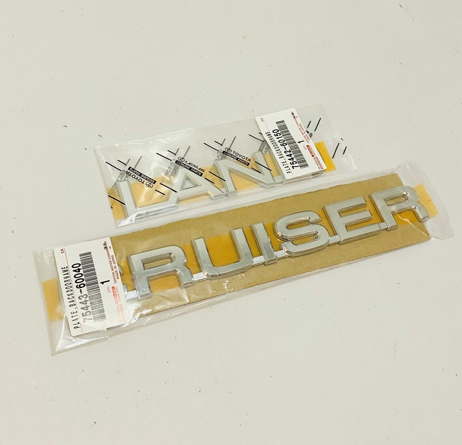 " Toyota 98-03 Land Cruiser Rear Emblems Genuine 75442-60150 75443 ...