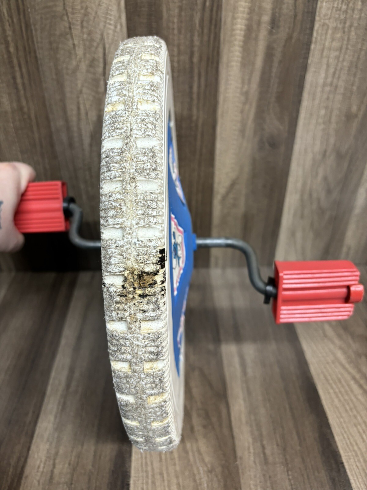 Smurf Power Cycle Big Wheel Front Wheel With Pedals Part Coleco Smurfs ...