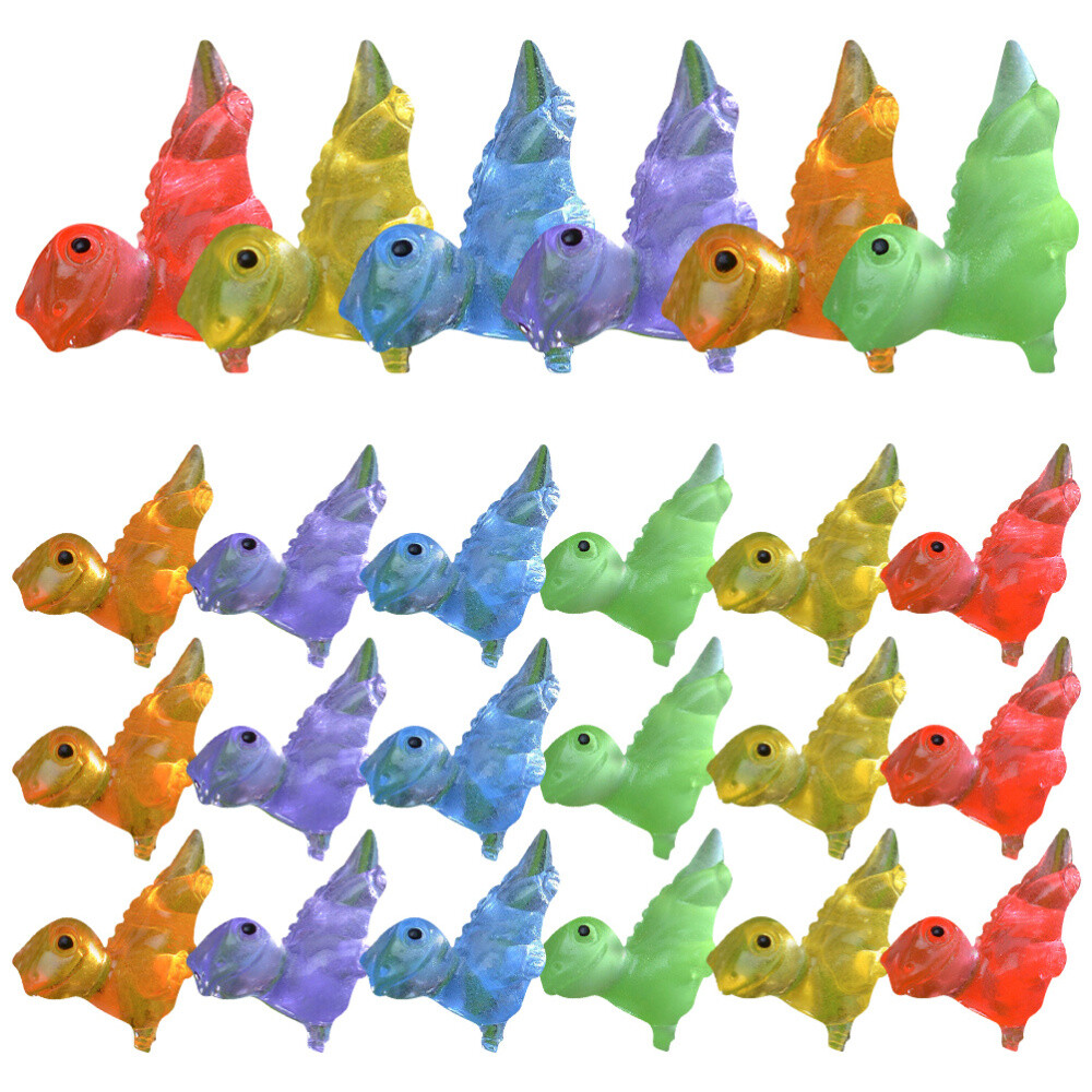 24pcs Mini Lizard Figurines Glow In The Dark Lizard Statues Micro ...