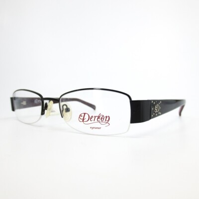 Dereon Eyewear DOV509 001 Black Rectangular Half Rim Eyeglasses Frame ...