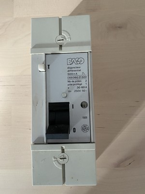 DISJONCTEUR DIFFERENTIEL 2P BRANCHEMENT EDF 30-60A 500mA GENERAL ...