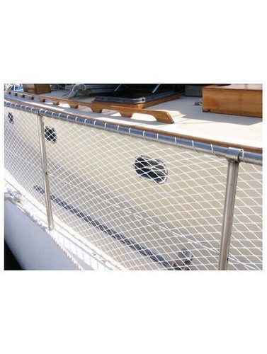 30m Netting Lifeline Lay Flat Polyester Fibre Net Diamond Pattern Boat ...