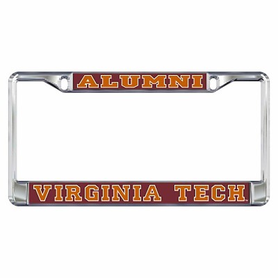 VT VIRGINIA TECH HOKIES Chrome ALUMNI License Plate / Tag Frame | eBay