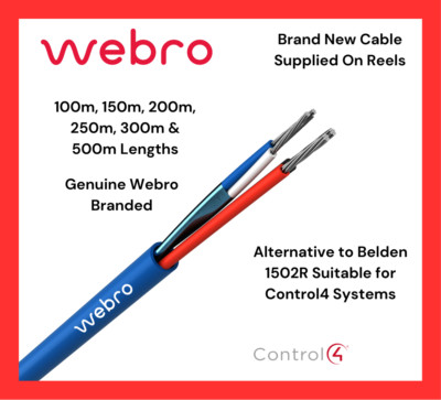 Webro Alternative Belden 1502R Control4 Cable LSHF Blue 100m - 500m ...