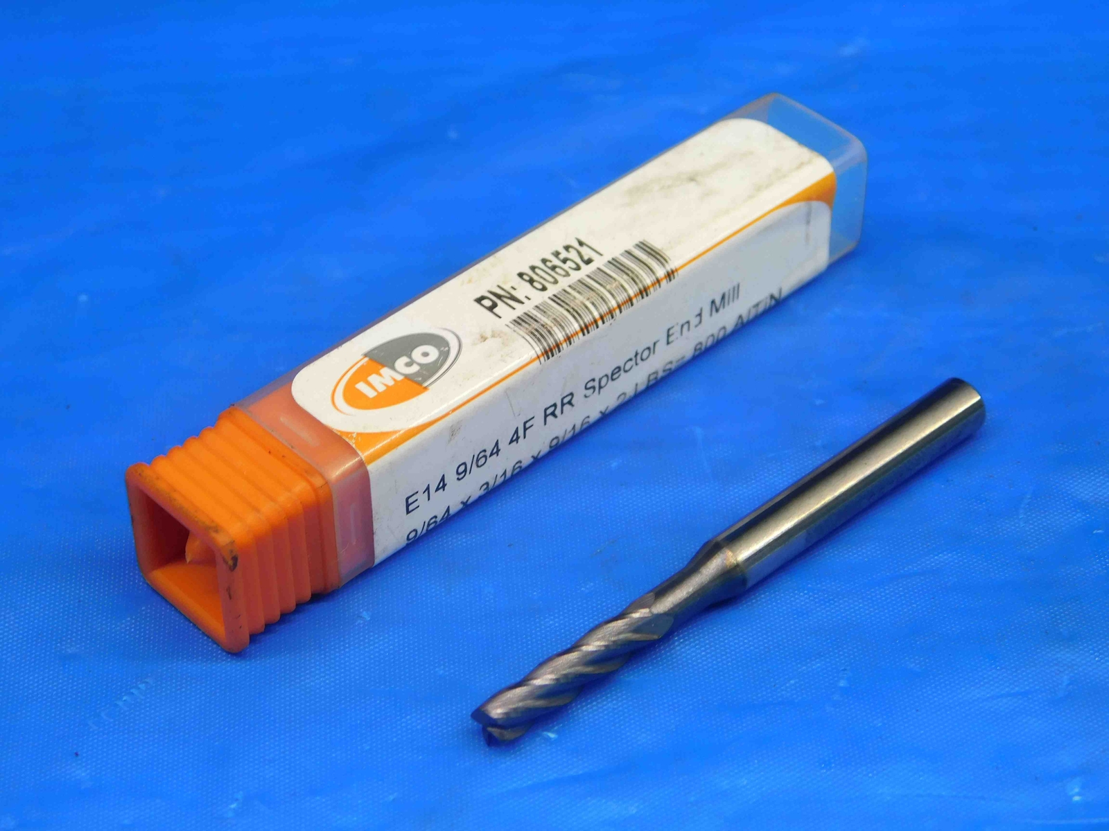 IMCO 9/64 O.D. 9/16 LOC ALTiN CARBIDE END MILL 3/16 SHANK 4 FLUTE ...