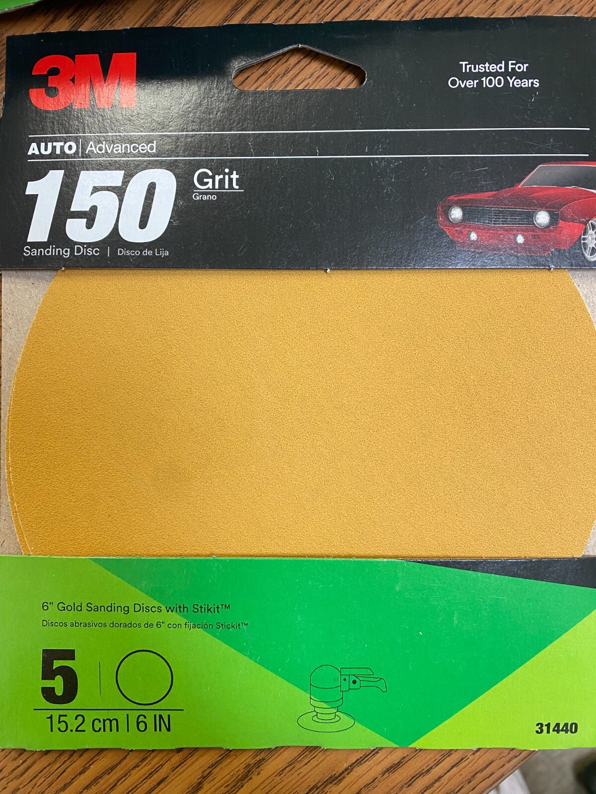 NEW 3M 31440 Stikit 150 Grit Gold Sand Paper 6" Stick Type 20 Packs | eBay