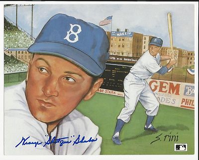 George "Shotgun" Shuba Brooklyn Dodgers Signed Auto 8x10 Photo ...