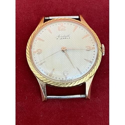 Vintage 1960's Ardath Swiss Made Hand Wind Mens Wrist Watch 17 Jewels ...