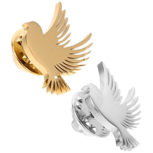 2PCS Peace Dove Symbol Pin Dove Peace Pigeon Brooch Collar Clothing ...