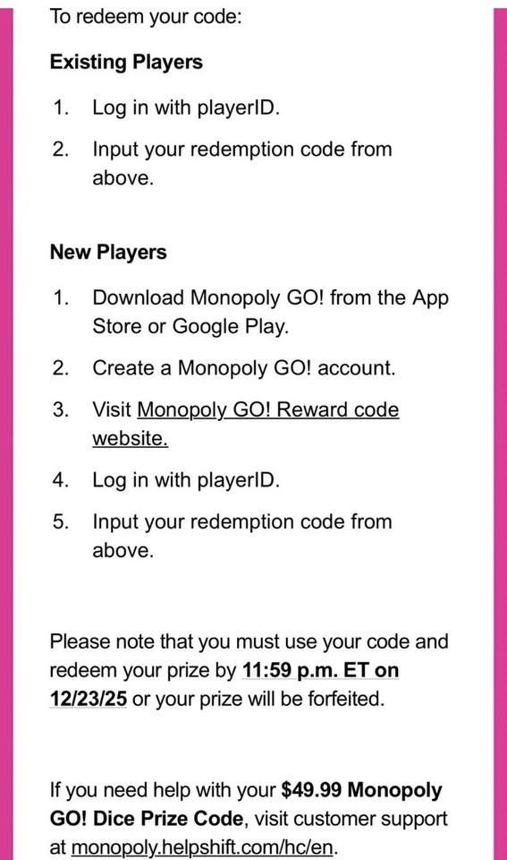 McDonald’s Monopoly Go 3800 Dice Rolls Code - Printed & Shipped - $50 ...