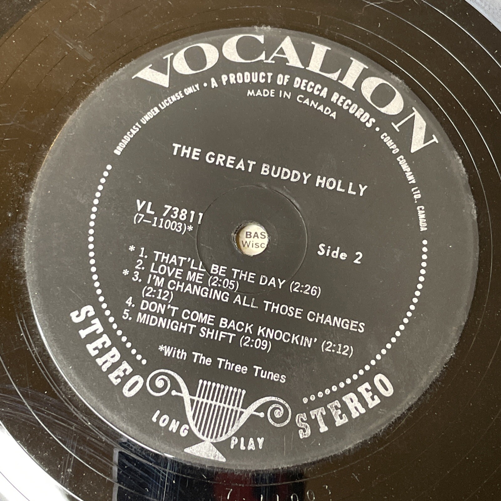 The Great Buddy Holly Record 12" 33rpm 1967 Canada Pressing VL 73811 ...