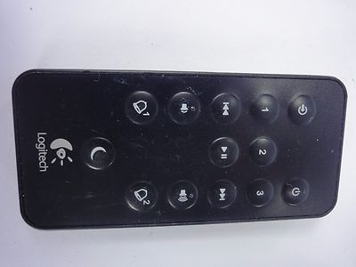 Small original black LOGITECH remote control, used, working condition ...