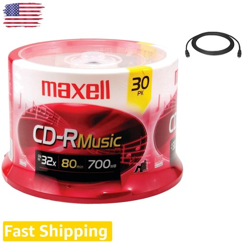 30-Pack Blank CDs with Reusable Spindle Case - Superior Audio Archiving ...