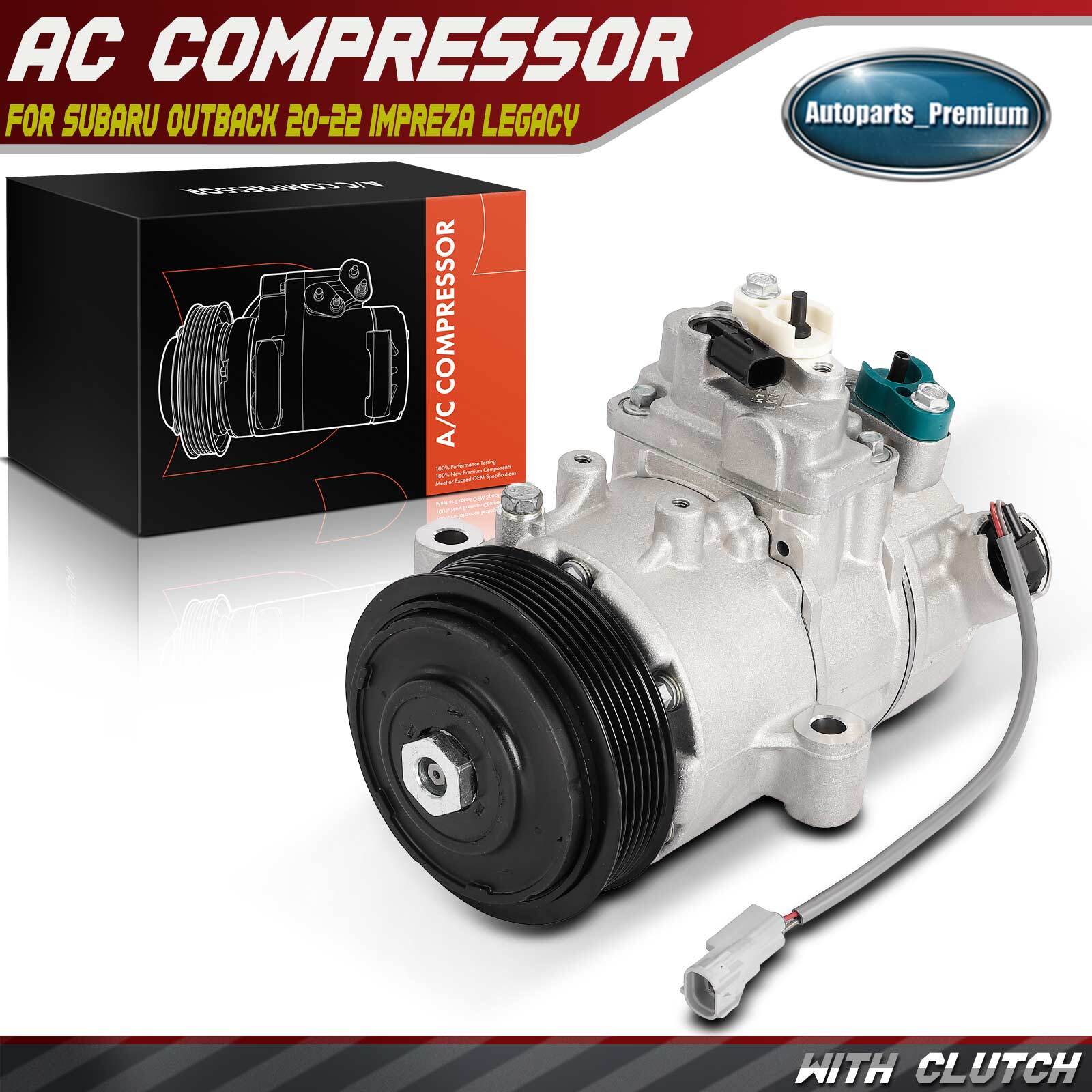 AC Compressor with 6-Groove Pulley for Subaru Legacy Impreza Outback ...