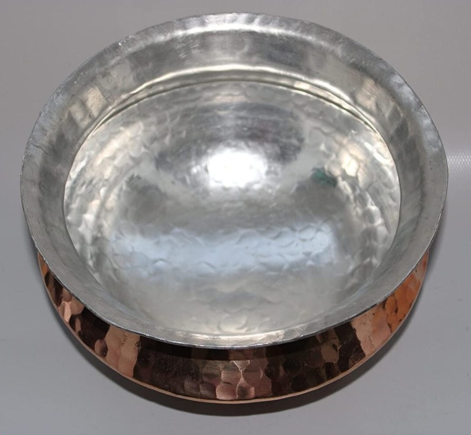 Copper Handi Sipri with Hammered Shinny Finish for Biryani Cooking ...