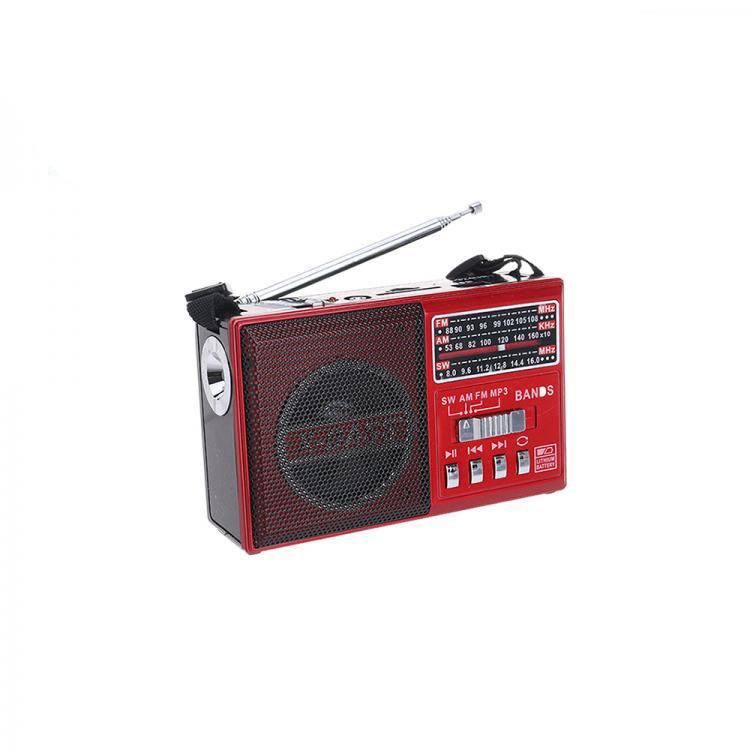 AM/FM/SW 3Band World Radio SD/USB MP3 Player Led Torch Rechargeable ...
