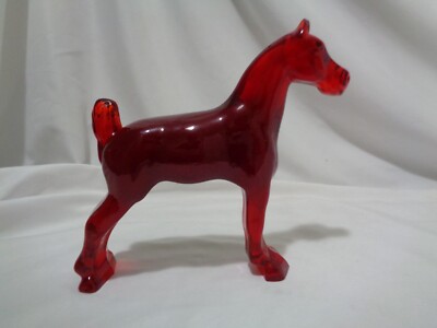 Heisey Collector Ruby Red Glass ASB Saddlebred Show Horse RARE Color | eBay