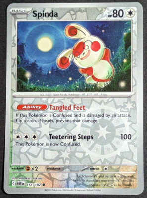 Spinda Reverse Holo NM 151/182 Paradox Rift Pokemon Card | eBay