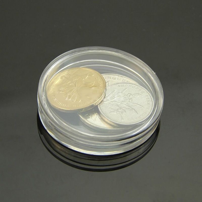 Round Coin Storage Box 35mm Small Items Organizer Jewelry Earrings ...