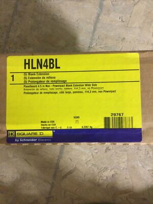 Square D HLN4BL Panelboard Blank Extension, For Use With I-Line ...