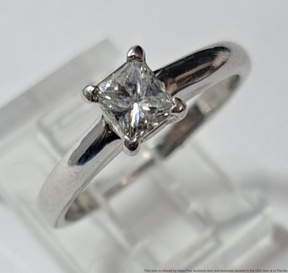 .50ct Extraordinarily White Clean Princess Cut Platinum Diamond ...