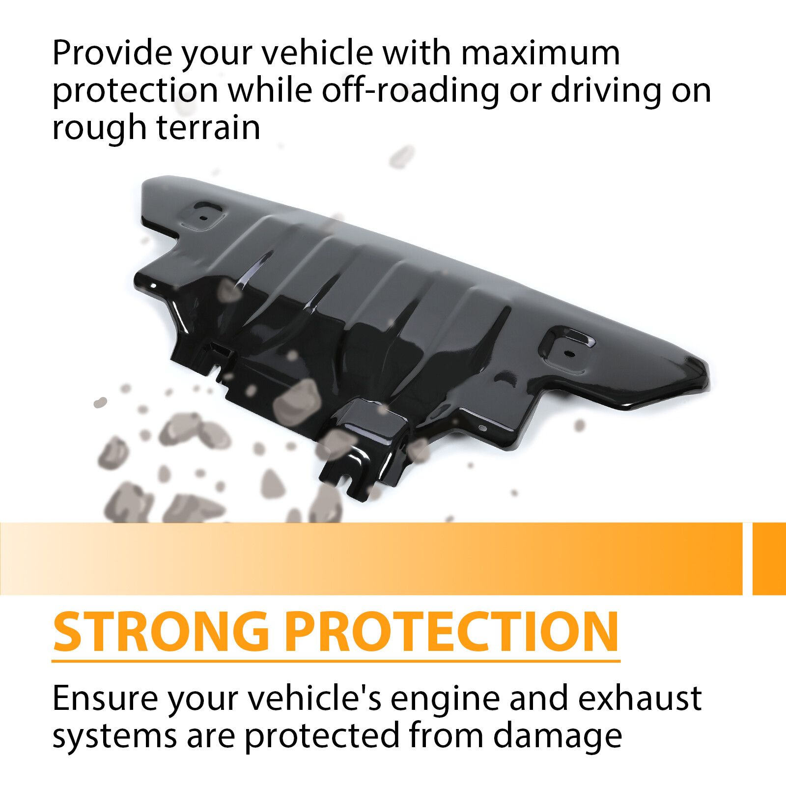 For Ford Bronco 2021-2023 Front Bumper Engine Cover Skid Plate Steel ...